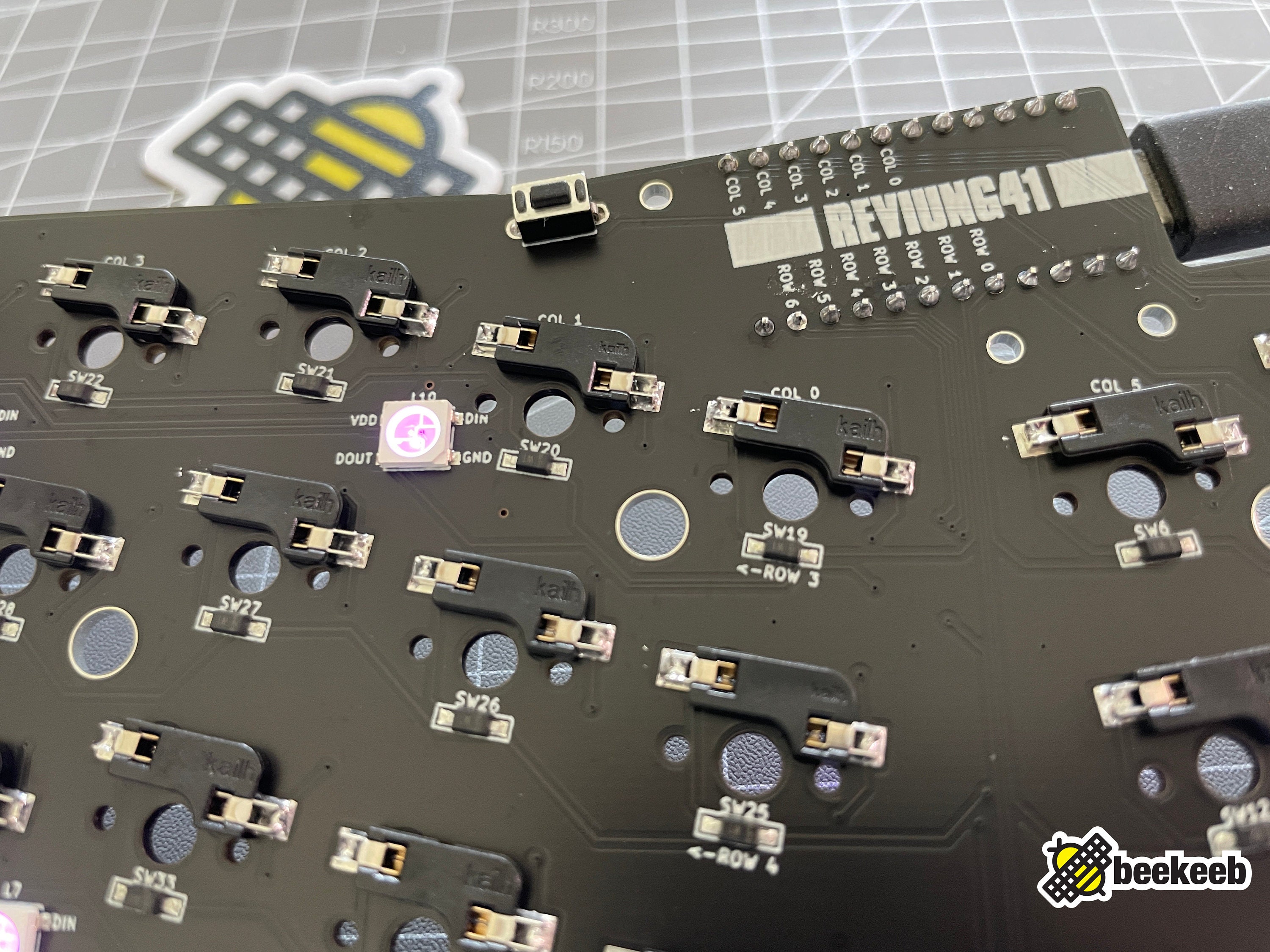 Presoldered REVIUNG41 Hotswap DIY Ergonomic Mechanical Keyboard PCB Kit ...