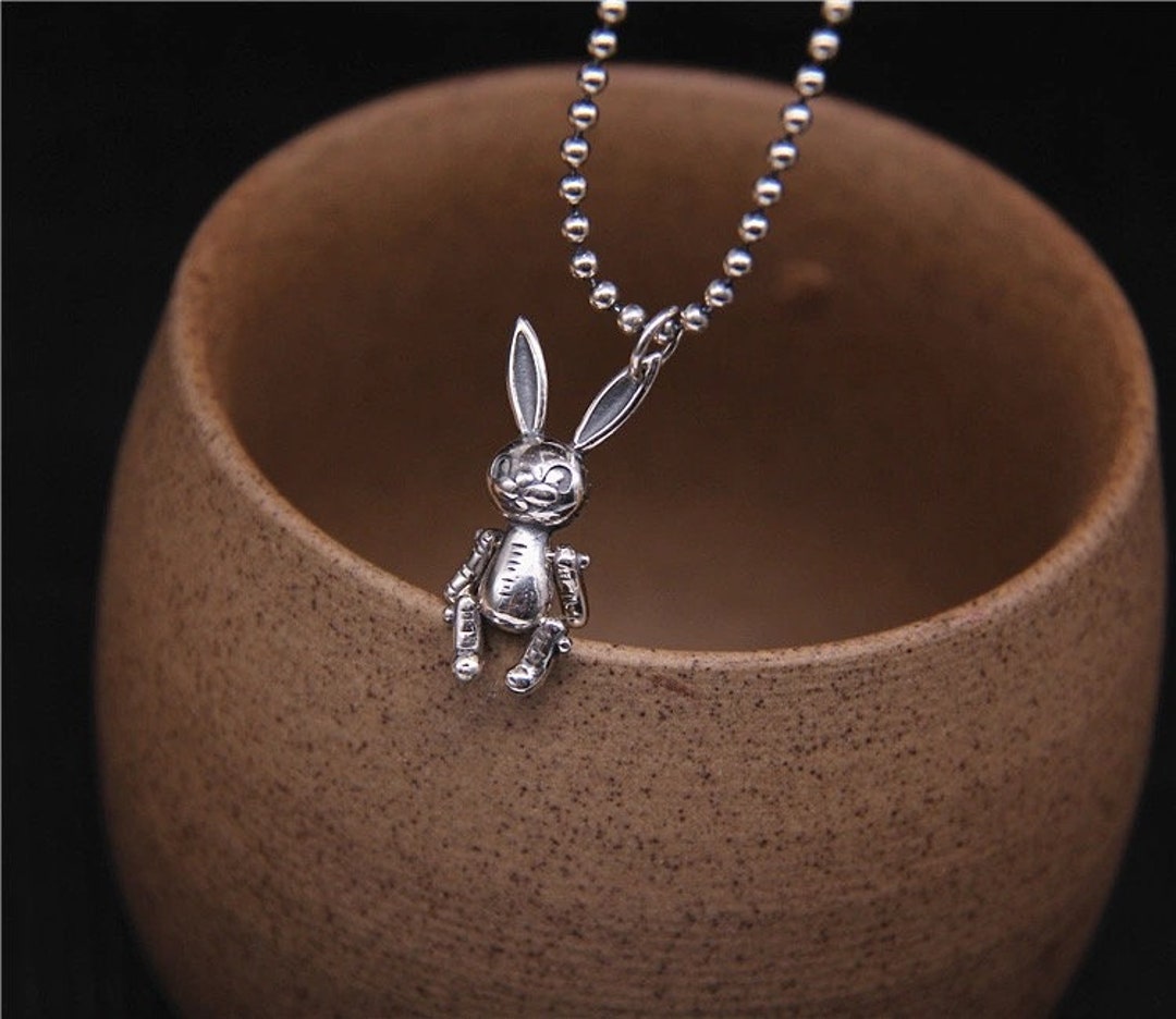 Sterling Silver Rabbit Pendantsrabbit Pendantslovers - Etsy