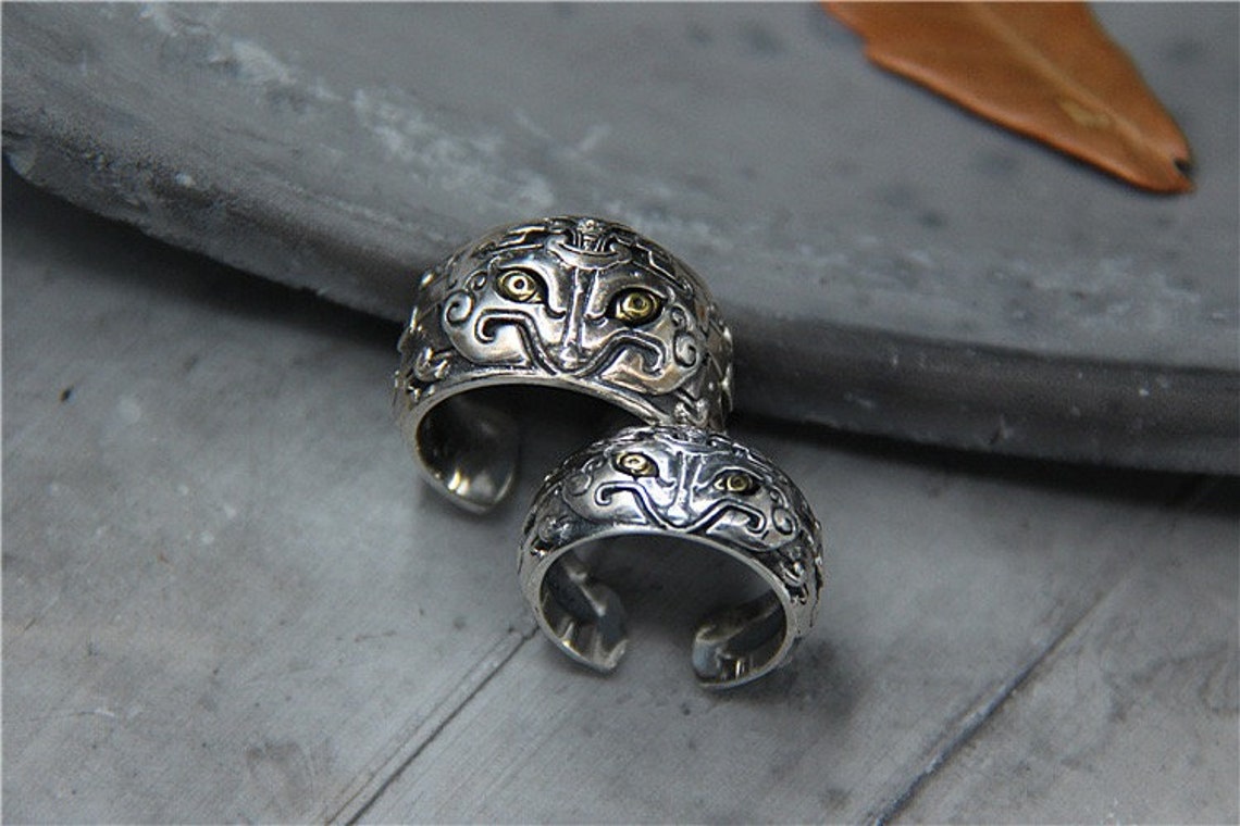 Sterling Silver Amulet Ringtotem Ringsilver Ringringstreet - Etsy