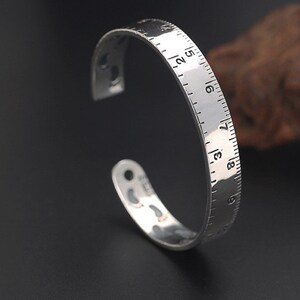 Silver Ruler Bangles Bracelet,ruler Bracelet ,vintage Ruler Bracelet ...