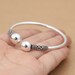 Sterling Silver Ball Bead Bangles,silver Bangle Bracelet ,adjustable ...