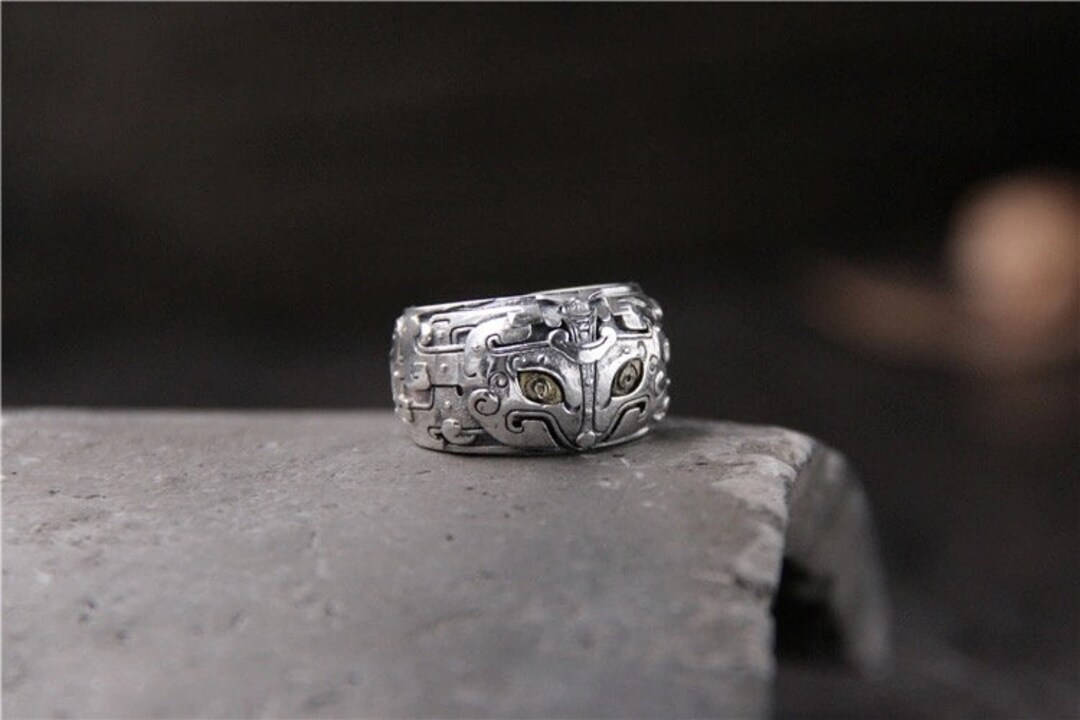 Sterling Silver Amulet Ring,totem Ring,silver Ring,ring,street Ring ...