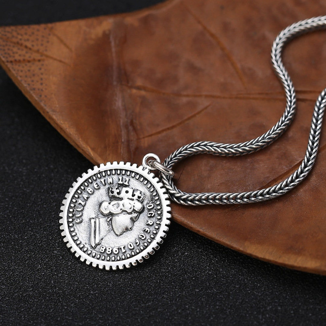 Silver Queen Head Pendant,queen Head Pendant,silver Pendant,punk ...