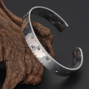 Silver Ruler Bangles Bracelet,ruler Bracelet ,vintage Ruler Bracelet ...