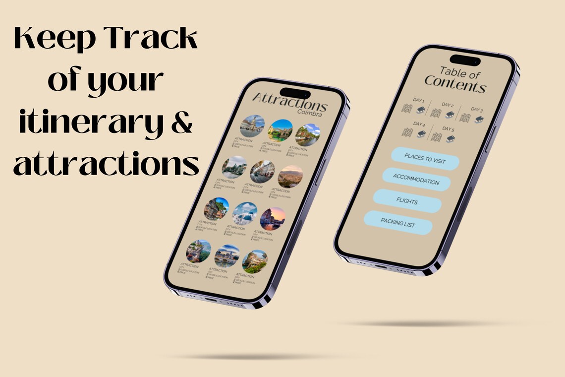 Porto Mobile Travel Itinerary Template | Digital Travel Itinerary ...