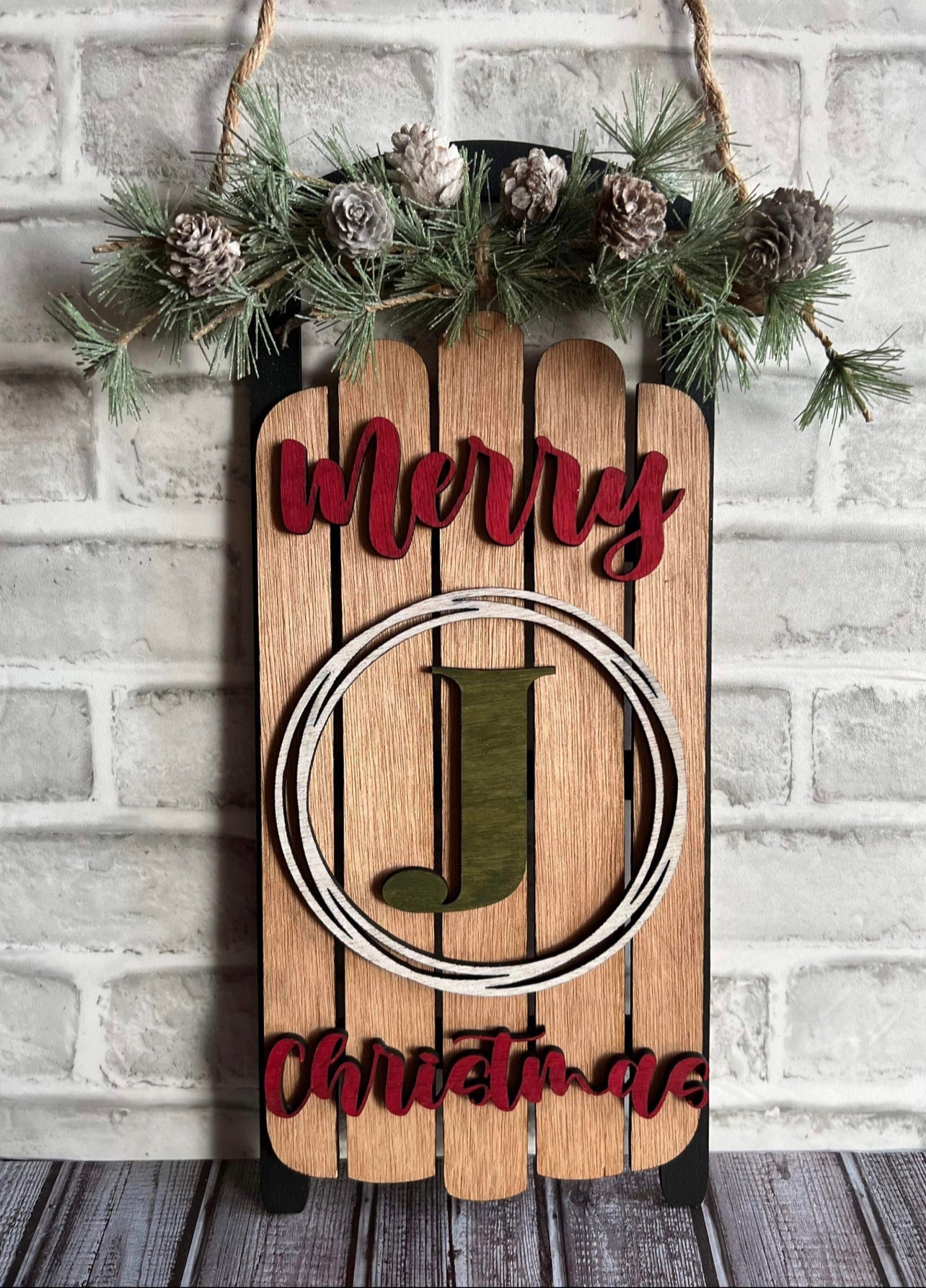 Christmas Sled Door Hanger DIGITAL FILE - Etsy