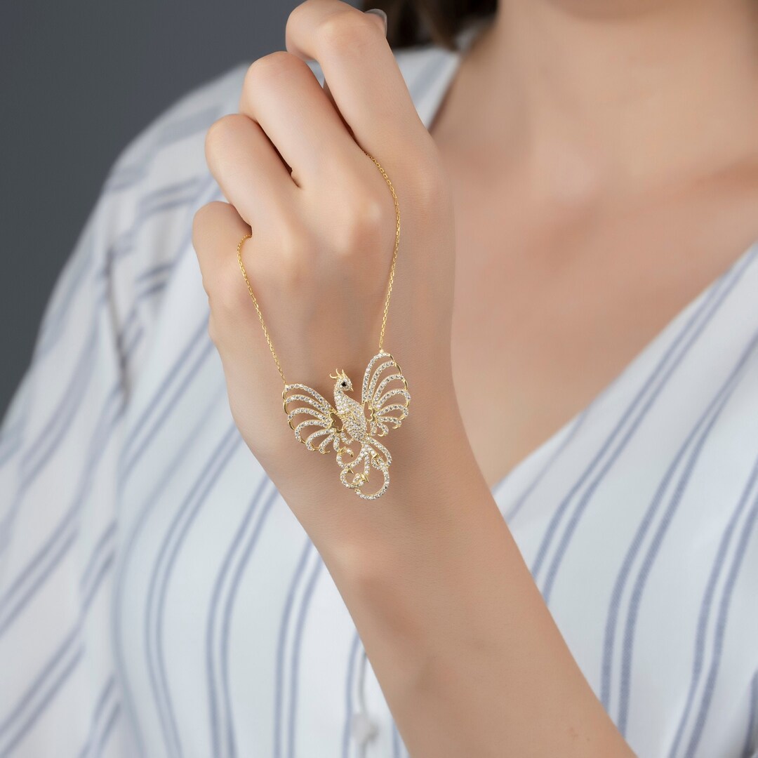 Sterling Silver Phoenix Necklace: Firebird Jewelry Gift - Etsy