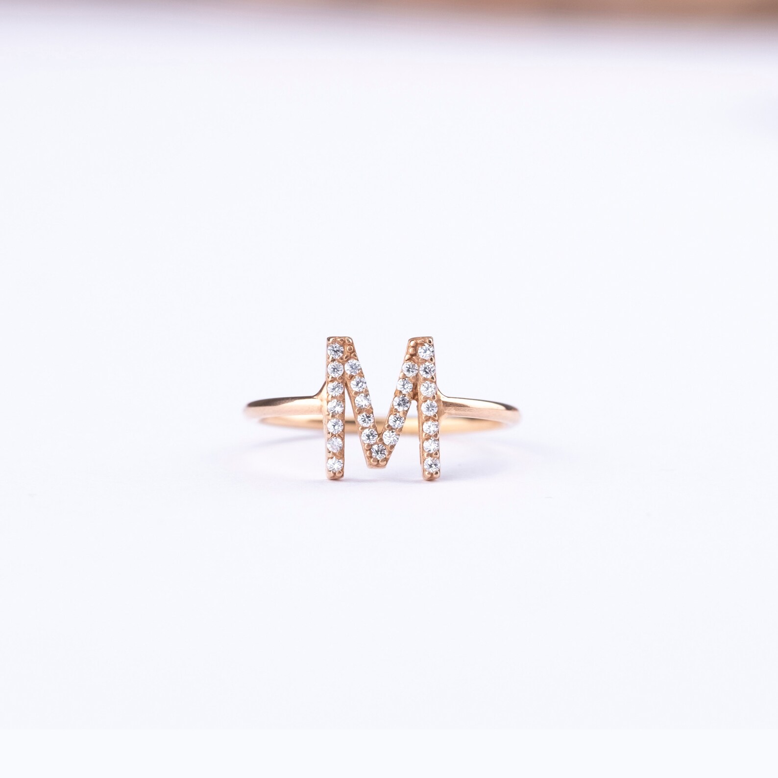 Dainty Initial Ring Custom Letter Ring in Sterling Silver - Etsy