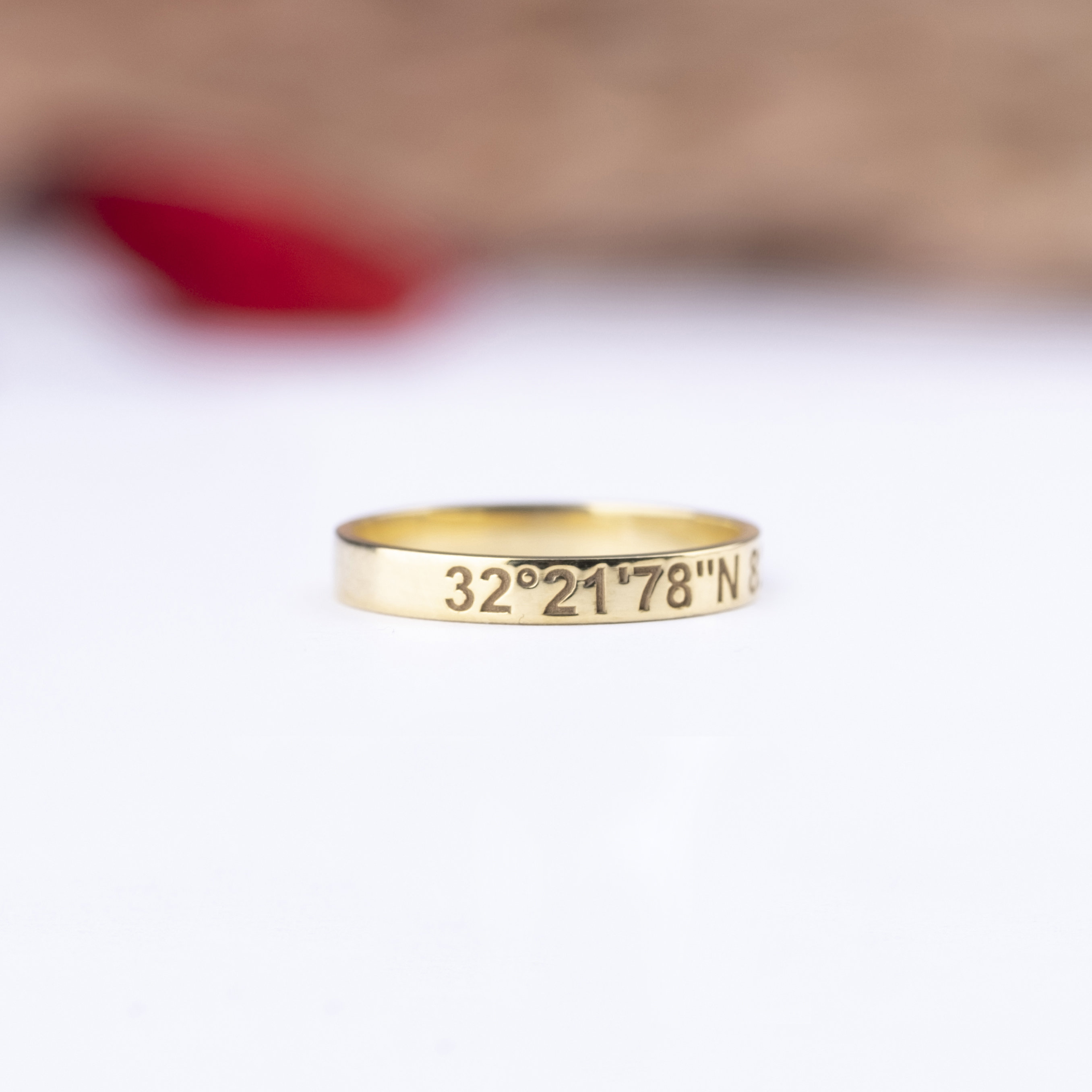 Dainty Coordinates Ring Sterling Silver Personalized | Etsy