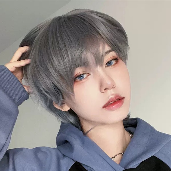 Short Blue Wig - Etsy