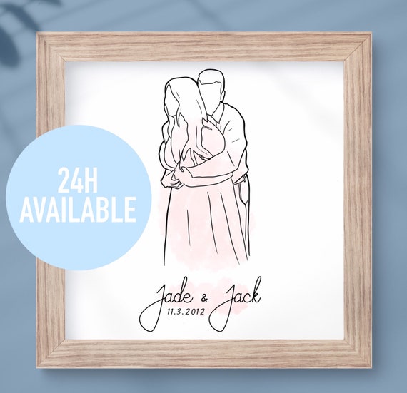 CUSTOM LINE DRAWING Custom Illustration Line Art Drawing | Etsy