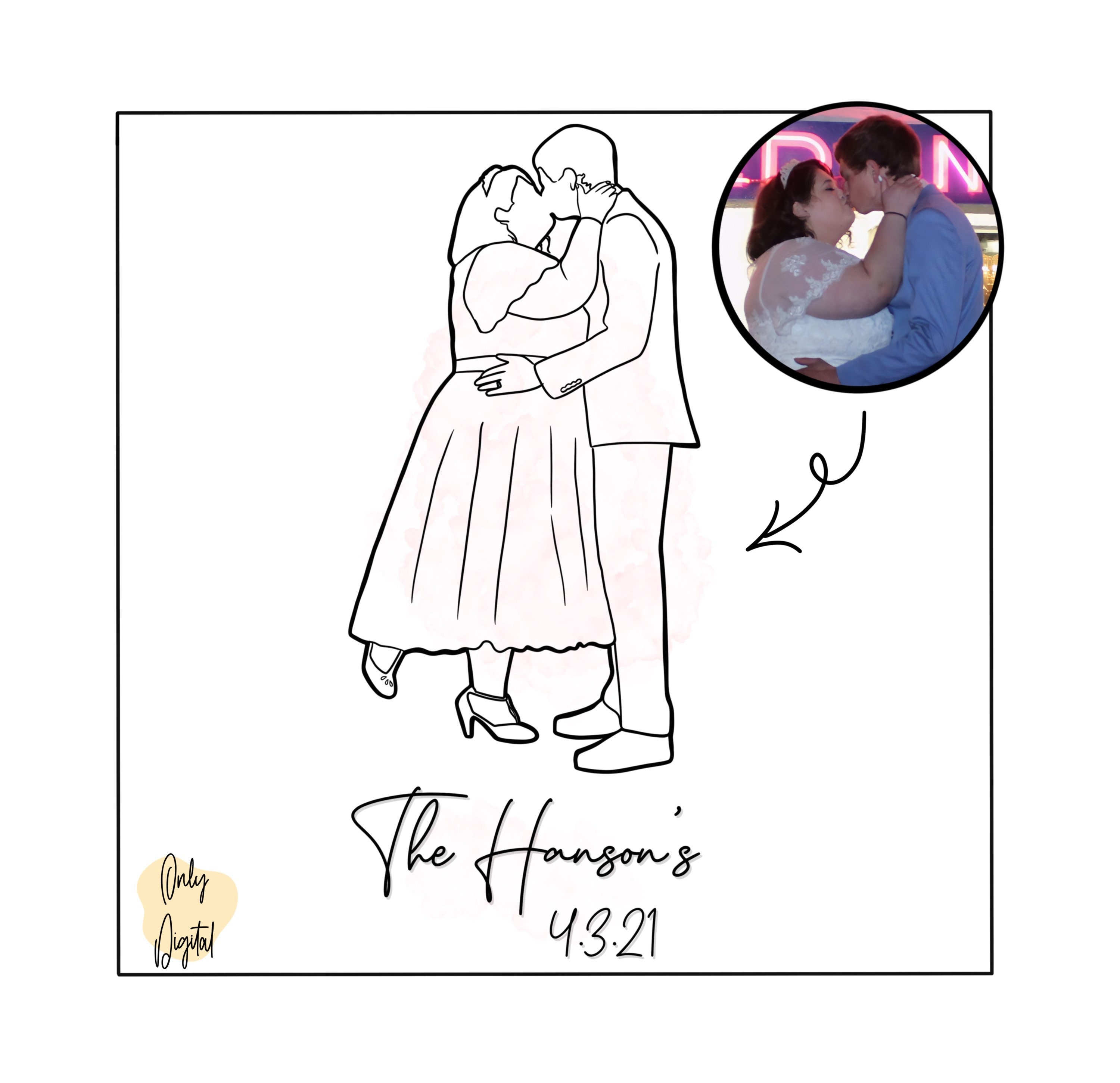 CUSTOM LINE DRAWING Custom Illustration Line Art Drawing | Etsy