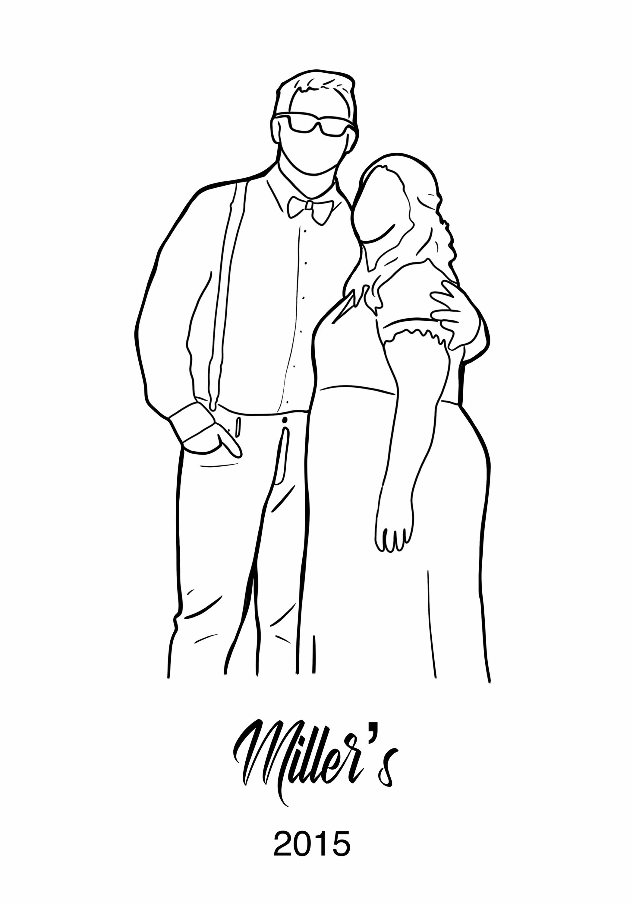 CUSTOM LINE DRAWING Custom Illustration Line Art Drawing | Etsy