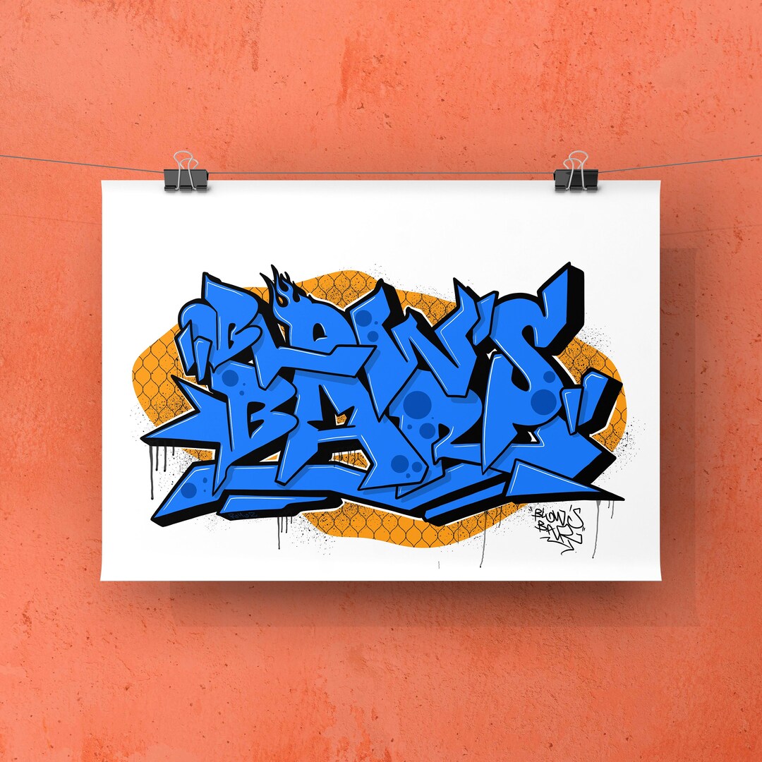 Custom Graffiti Name, Printable Graffiti Canvas Wall Art, Modern ...