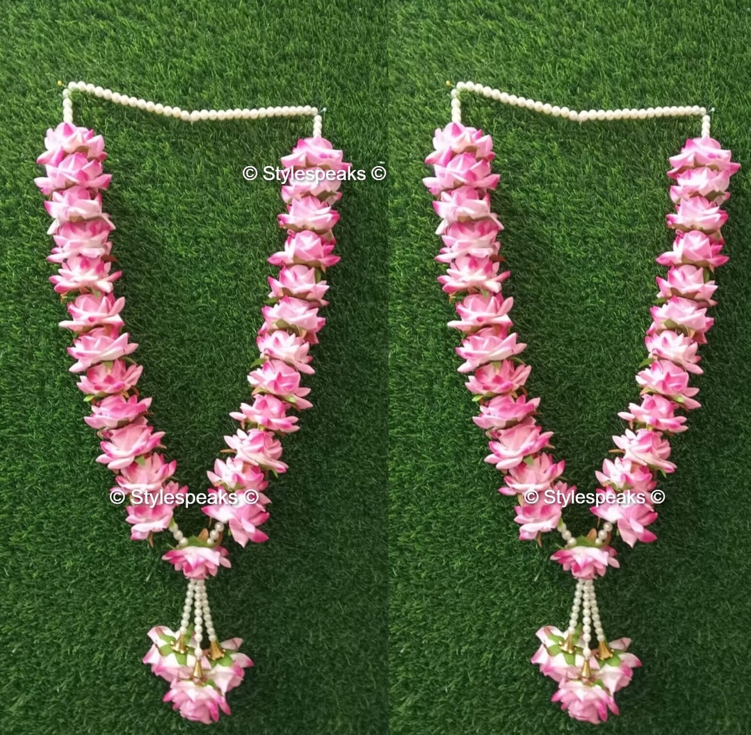 1 Pair Handmade Varmala With Rose Buds, Jaimala Unique Designs for ...