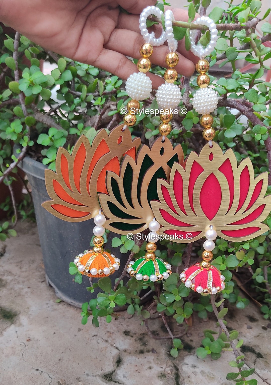 MDF Lotus Elegance Handcrafted Wall Hangings for Home Blessings and ...