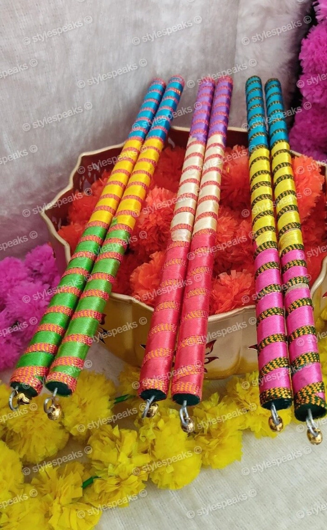 Wooden Dandiya Sticks Handmade Tradition Wooden Garba Sticks - Etsy
