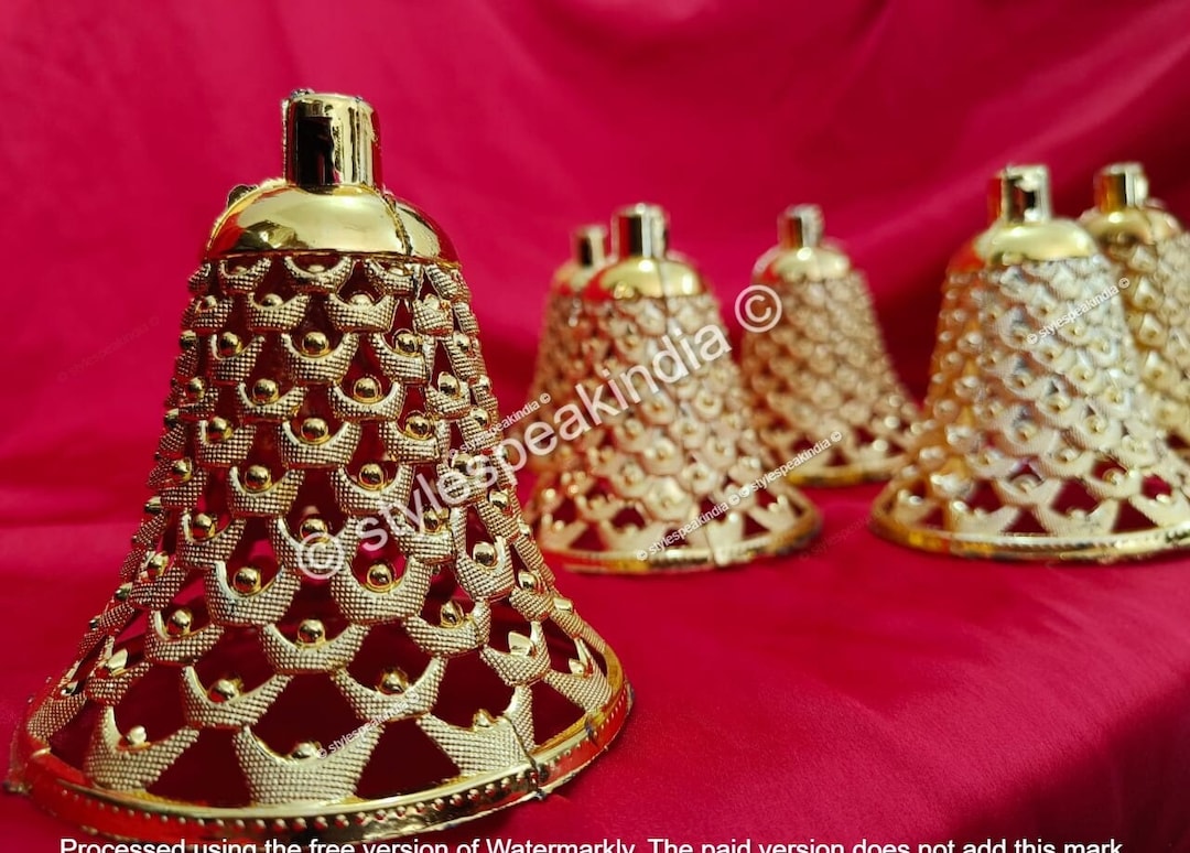 Golden Color Bells for Christmas Tree Decoration,strong Plastic Bells ...