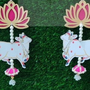 Lotus Cow Hanging Backdrop Lotus Cutouts Backdrop Wall Décor - Etsy