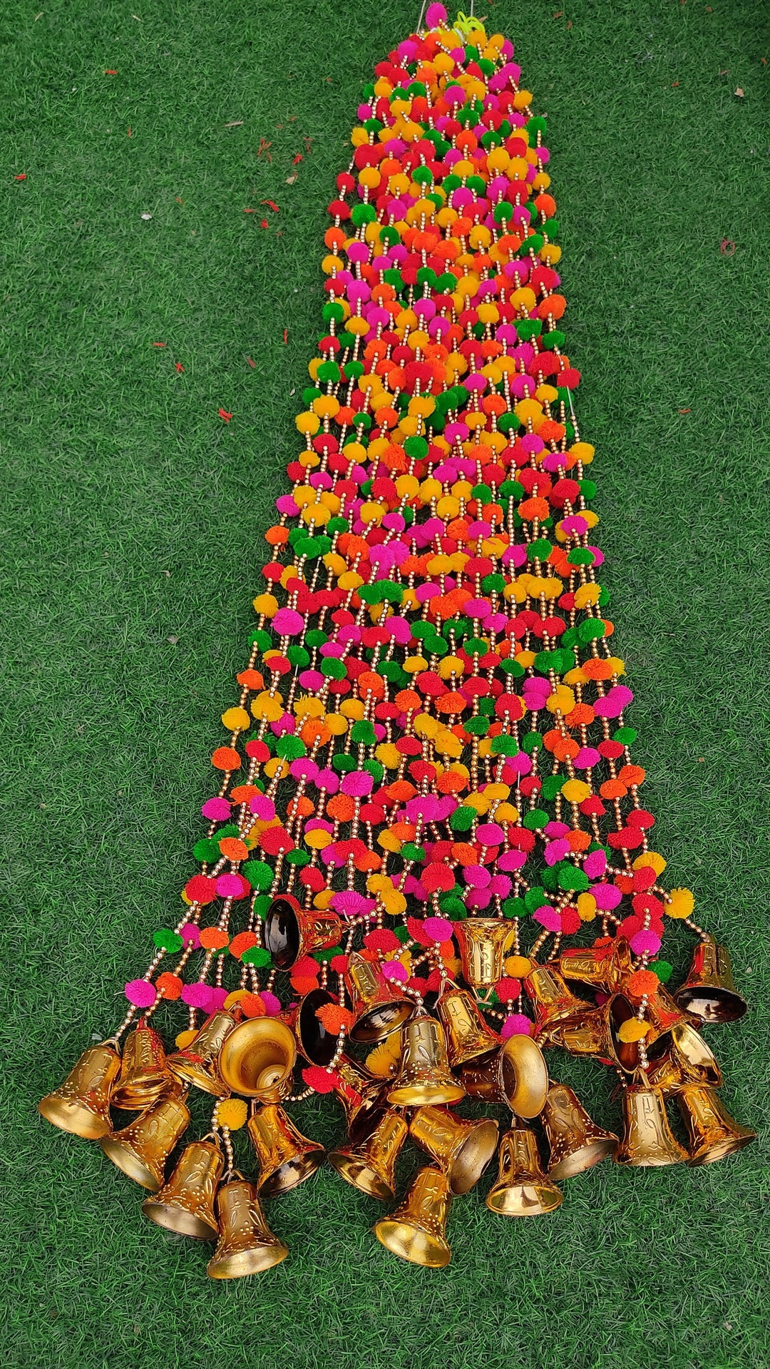 Party Decorative Pom Pom String , Mix Color Pom Pom Garlands, Wedding ...