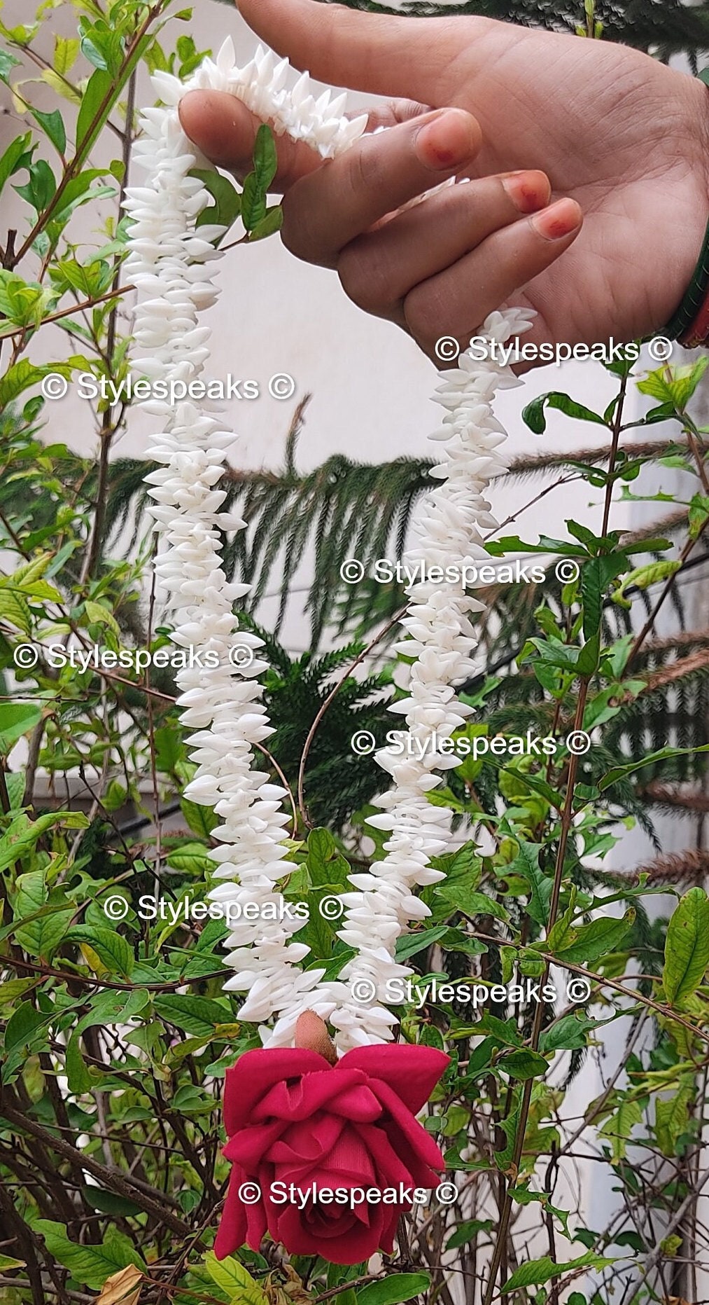 Traditional Artificial Jasmine Milni Mala With Flower Murti - Etsy