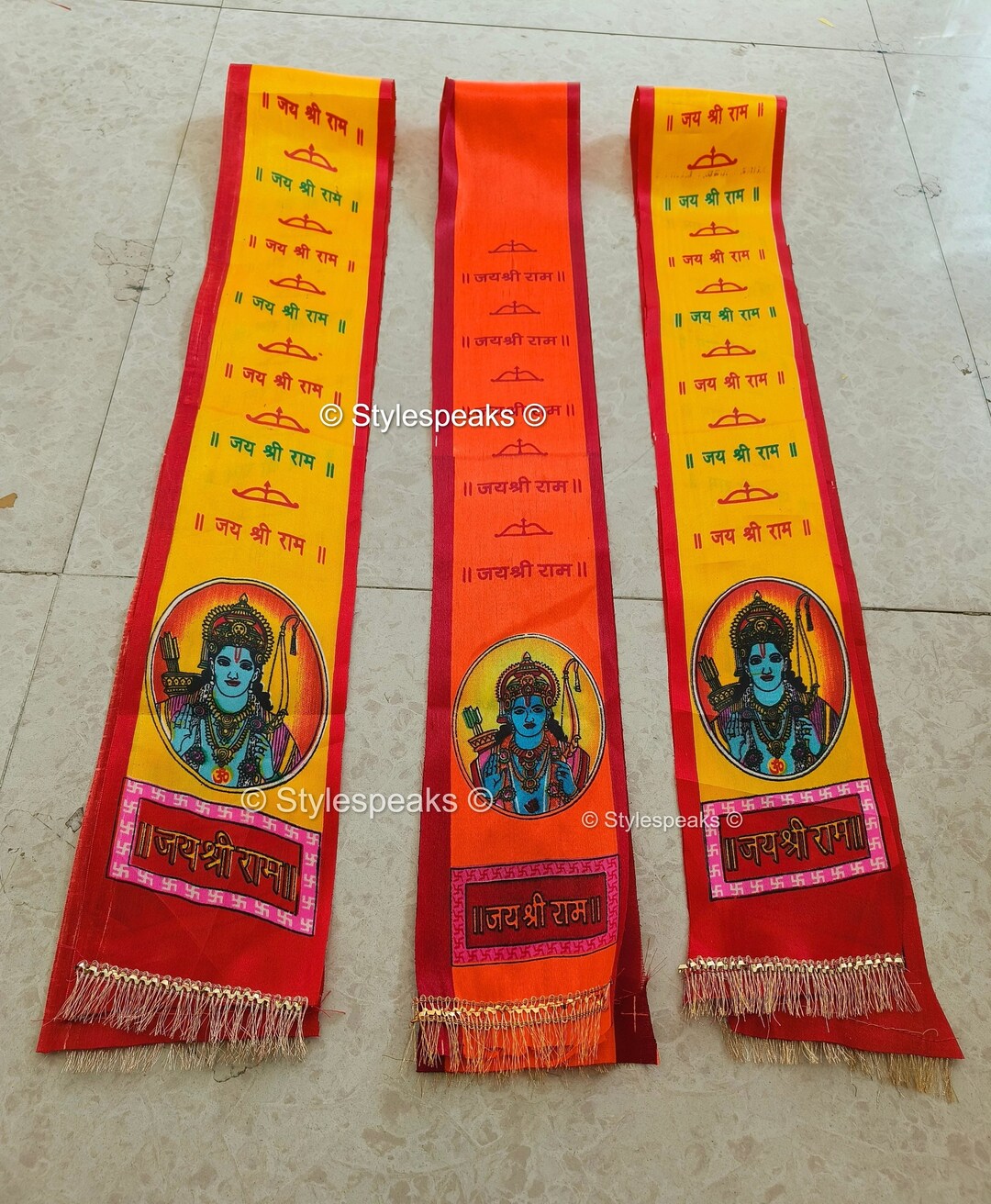 Hindu Prayer Stole Soft, Lightweightunisex Energized Ram Ji Yoga Scarf ...