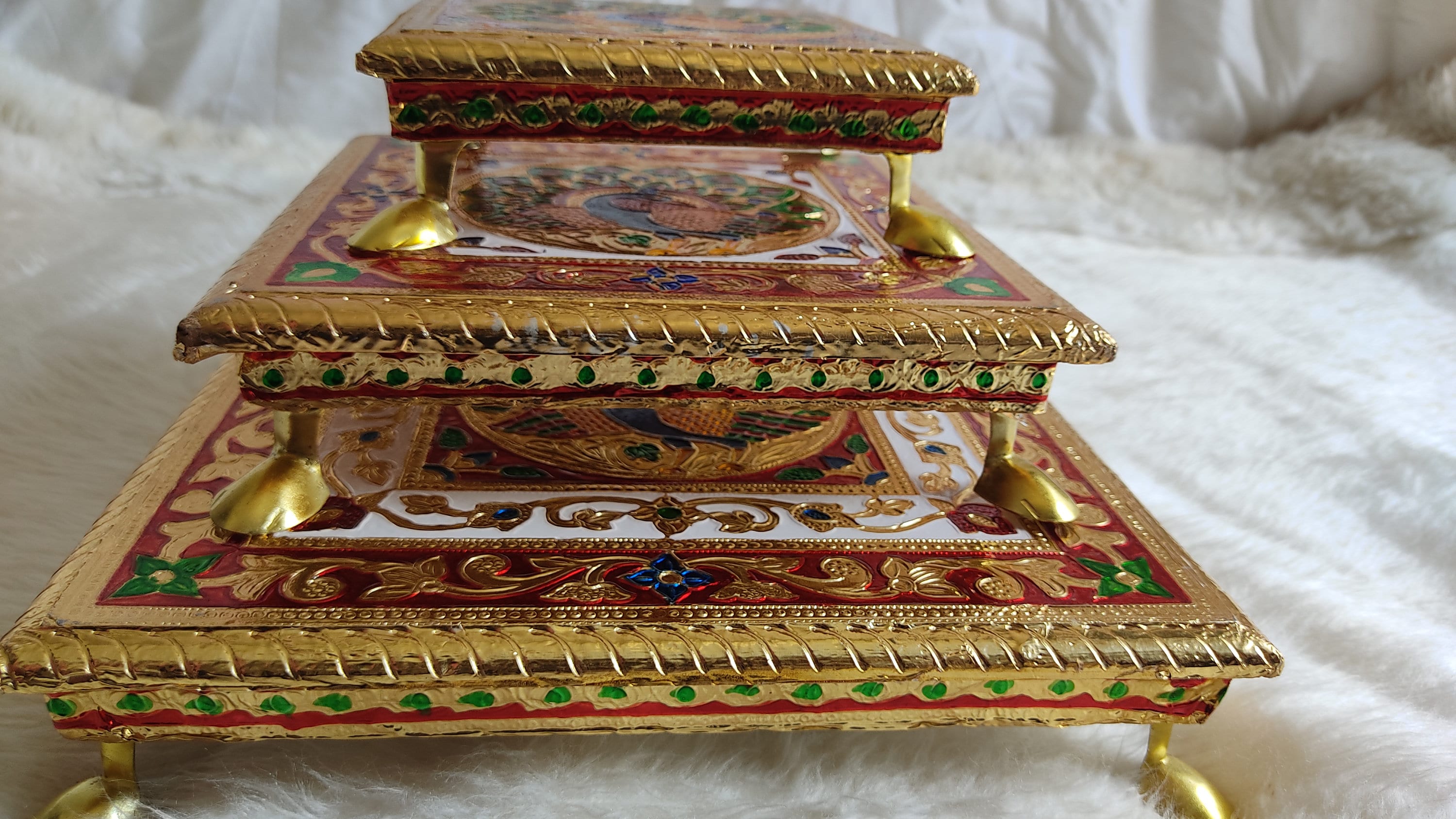 Chowkis Set Chowkis for Pooja Chowki Stool Wooden Chokis - Etsy Australia