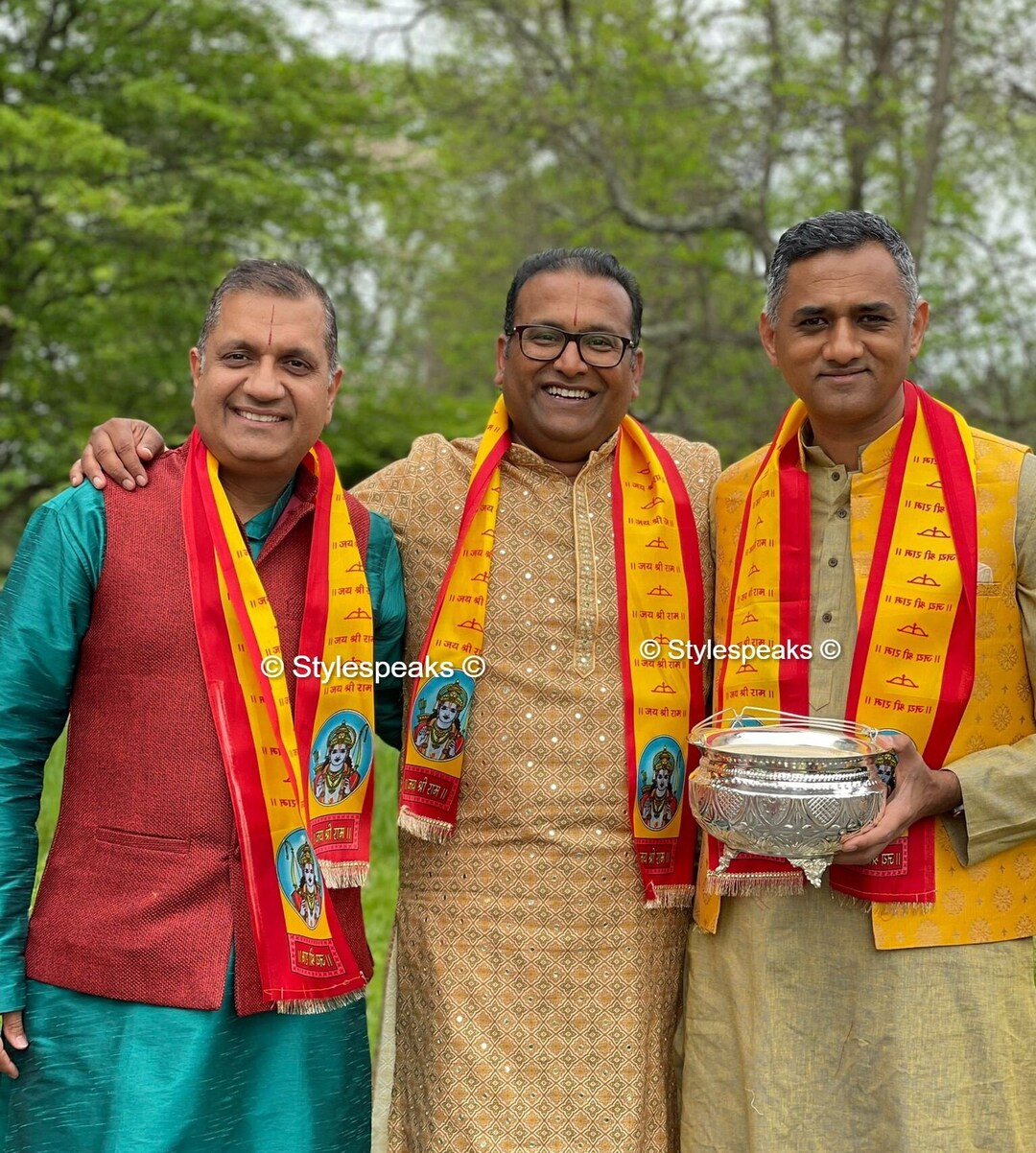 Divine Shree Ram Ji Printed Silk Scarf/stole/dupatta Hindu Religious ...