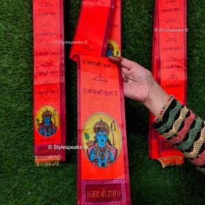 Divine Shree Ram Ji Printed Silk Scarf/stole/dupatta Hindu Religious ...