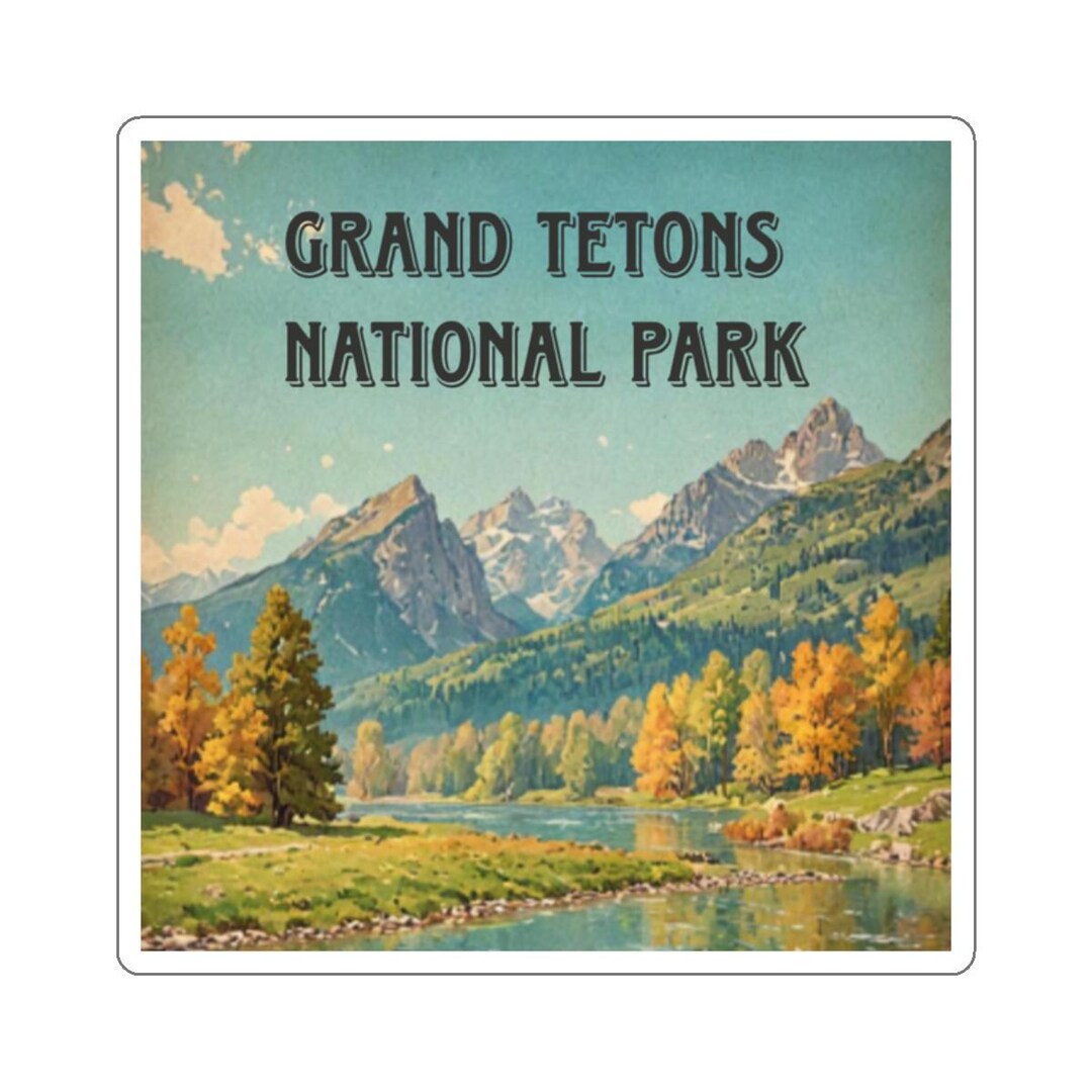 Grand Tetons National Park Sticker - Etsy