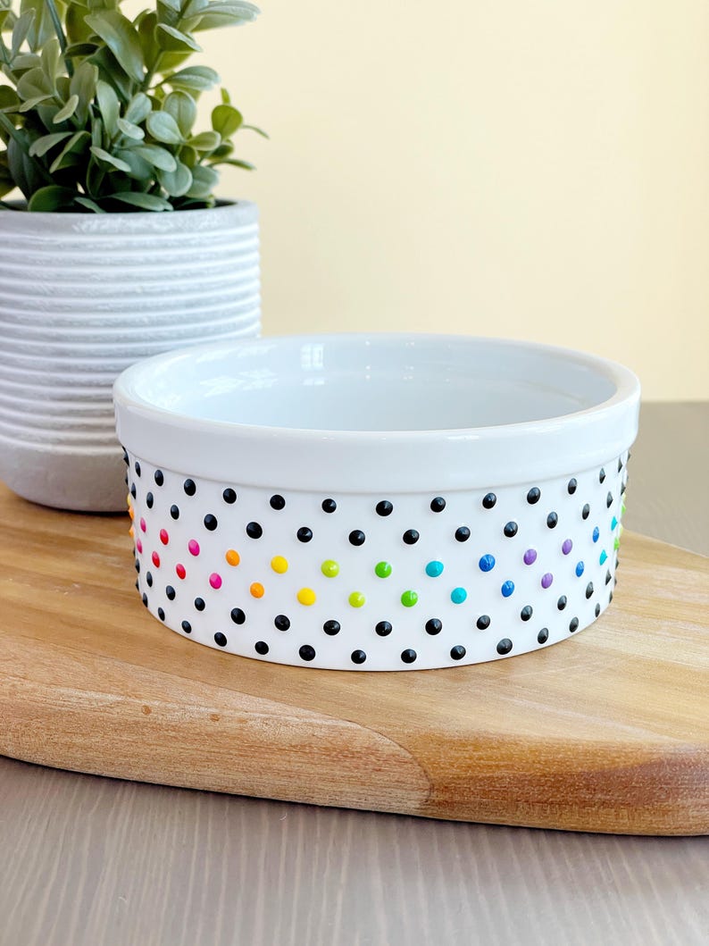 STANLEY CANDY Rainbow Polka Dot Dish Ceramic Bowl | Chippy Bits, Home ...