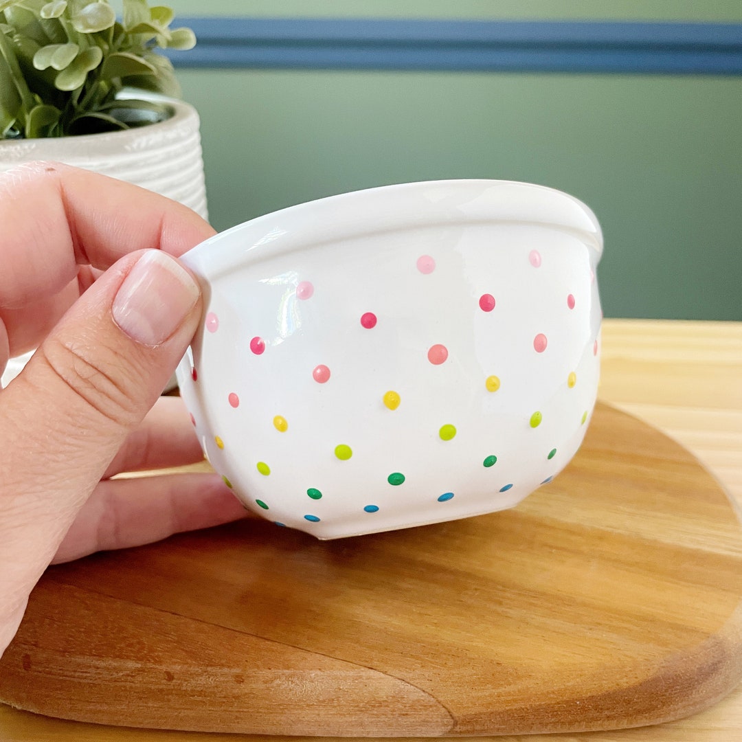 DOTTIE BOWL Rainbow Polka Dots Ceramic Decor Bowl Dish | Chippy Bits ...