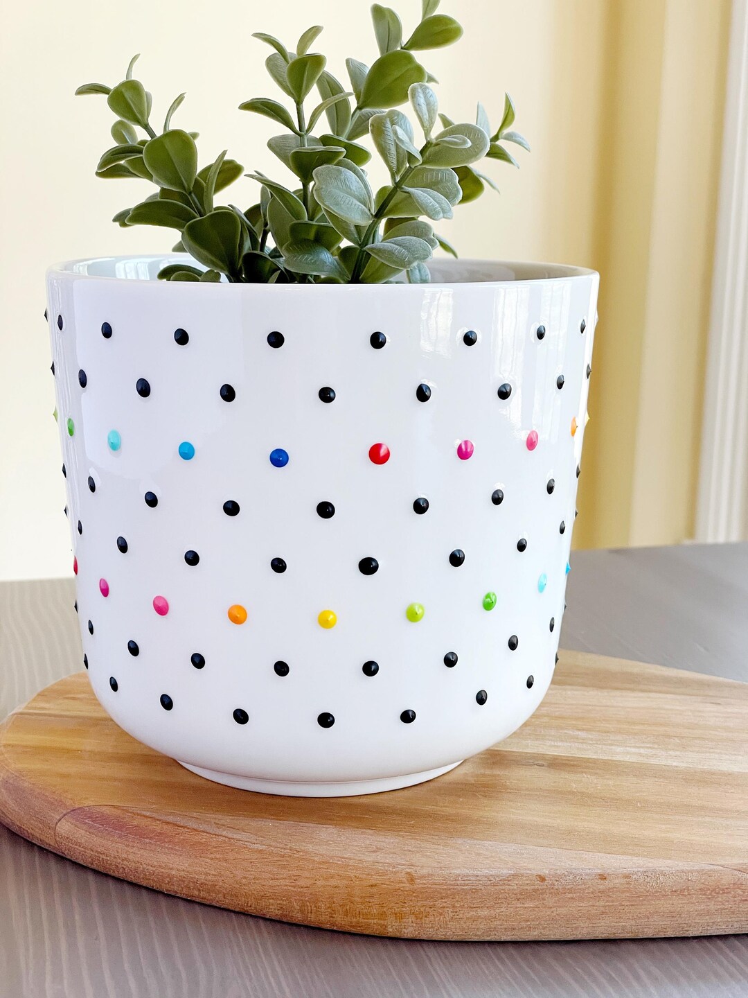 STANLEY PLANTER Rainbow Polka Dot Ceramic Planter | Chippy Bits, Home ...
