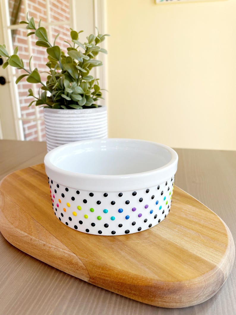 STANLEY CANDY Rainbow Polka Dot Dish Ceramic Bowl | Chippy Bits, Home ...