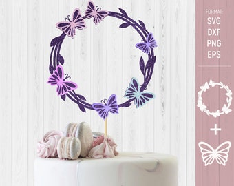 Circle Cake Topper Svg | Etsy