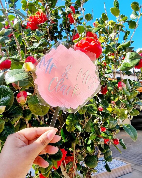 5 Hexagon Custom Acrylic Cake Topper Spray Painted - Etsy