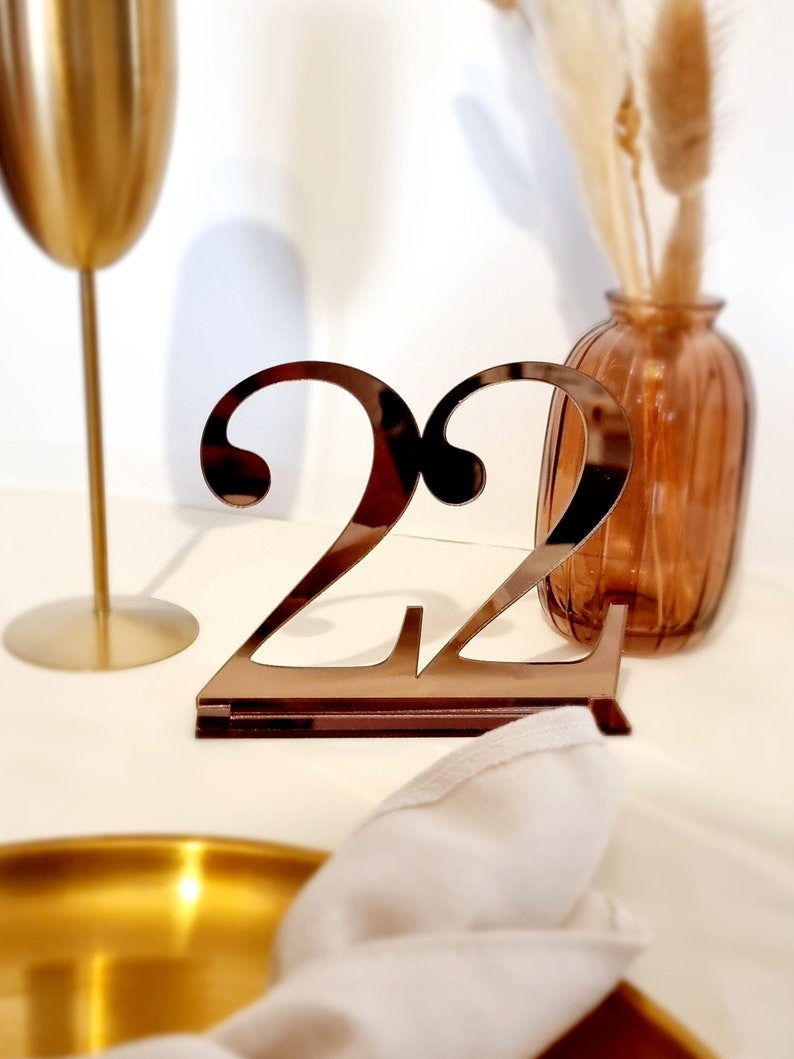 Acrylic Mirrored Table Acrylic Numbers Wedding Table Numbers - Etsy UK