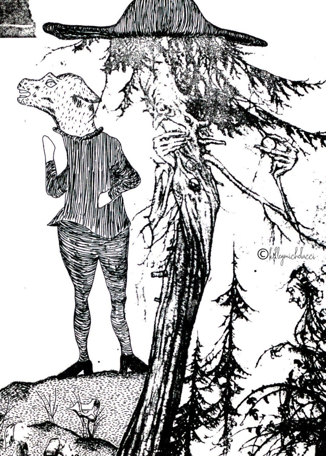 Print, Black and White Etching, Storybook Art, , Fantasy Print, Fantasy ...