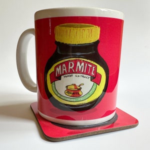 Marmite - Illustrated Mug and Coaster Set - Etsy