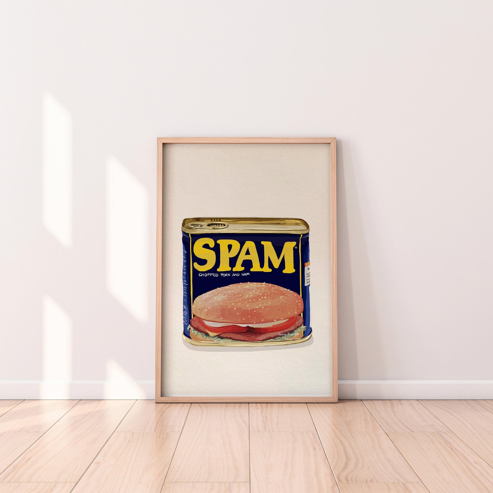 Spam Art - Classic Retro Illustration Ideal Art Print for Kitchen or ...