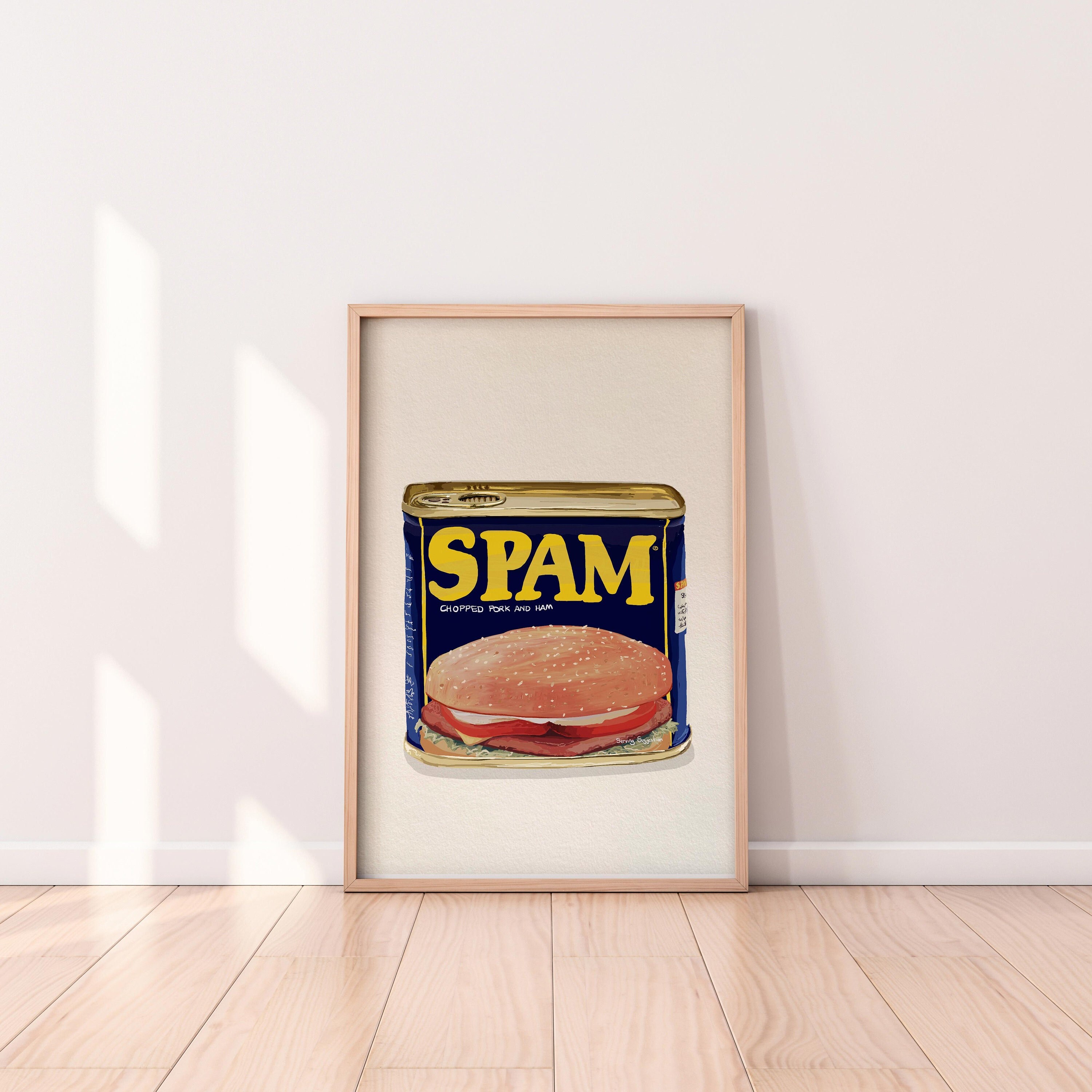 Spam Art - Classic Retro Illustration Ideal Art Print for Kitchen or ...