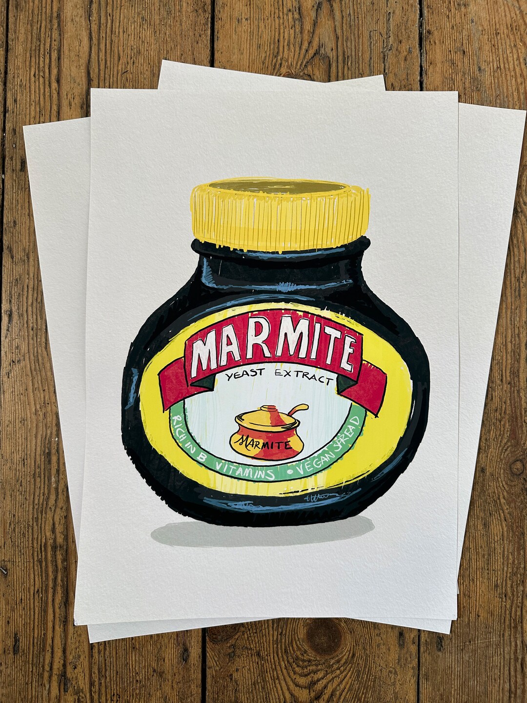 Marmite - Kitchen Print - Illustration Ideal Art Print for a Kitchen ...