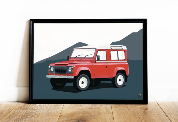 Land Rover Defender Art Classic Land Rover Defender 110 With - Etsy