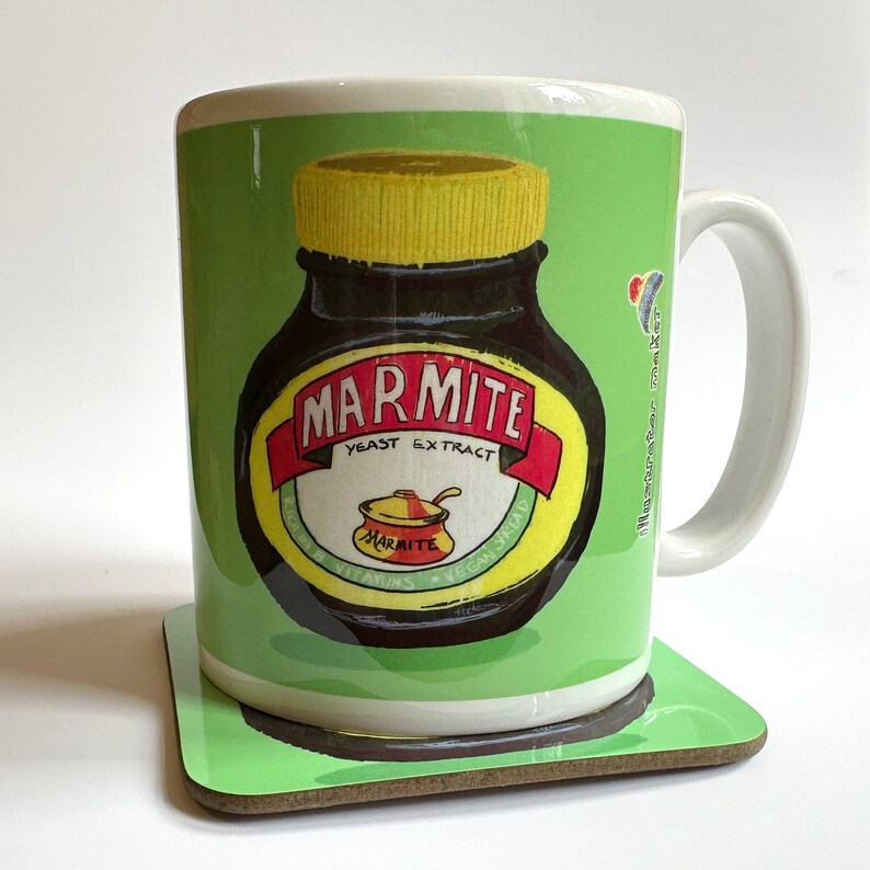 Marmite - Illustrated Mug and Coaster Set - Etsy