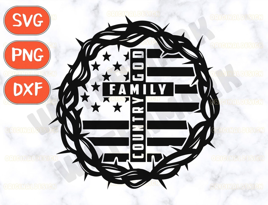 God Family Country Svg, 4th of July Svg, God Bless USA Svg, Christian ...