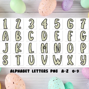 Easter Alphabet Letters PNG Bundle, Sublimation Alpha Set , Bunny, Happy Easter, Alpha Bundle ...