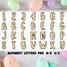 Easter Alphabet Letters PNG Bundle, Sublimation Alpha Set , Bunny ...