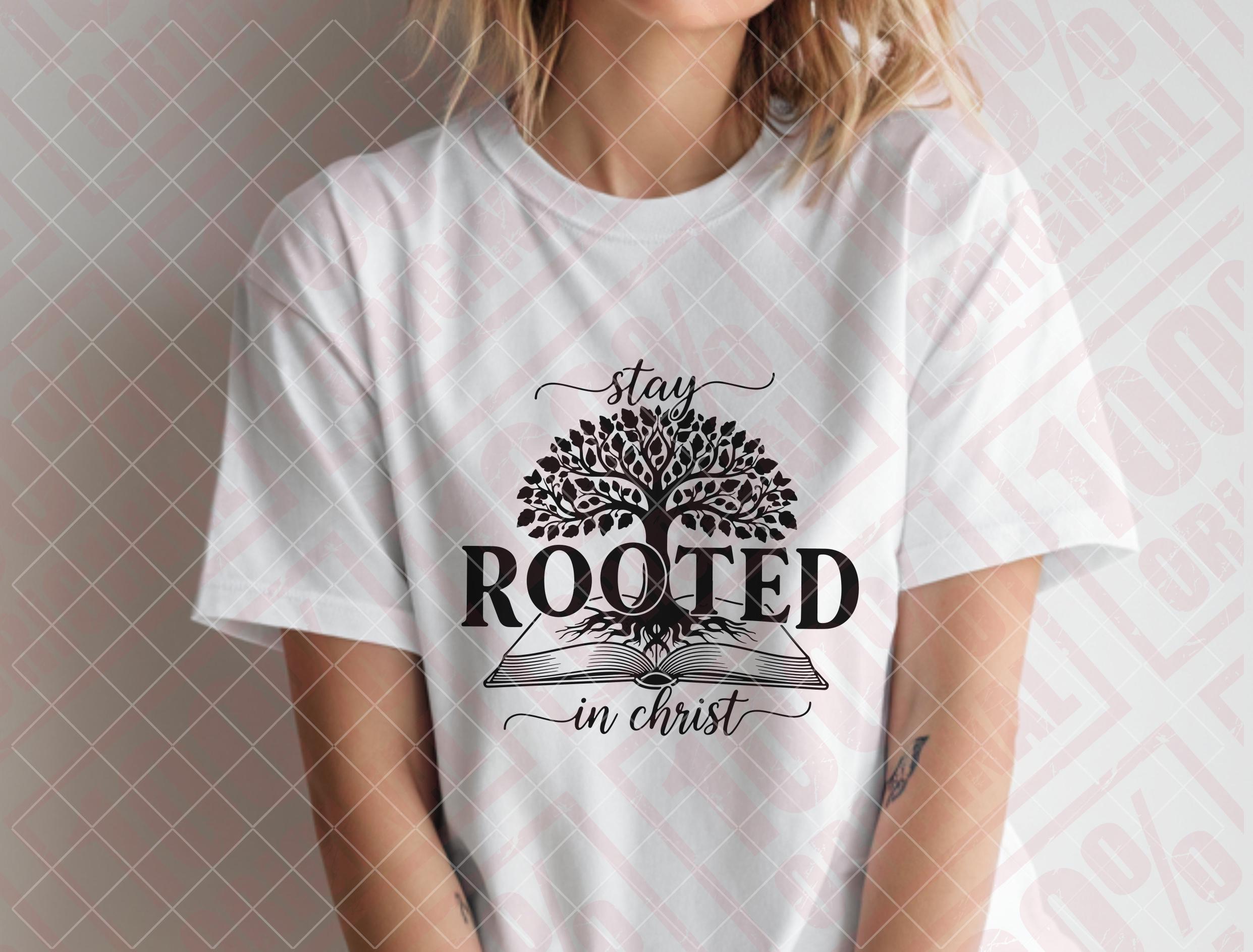 Stay Rooted in Christ SVG, Tree of Life PNG, Christian Faith Design ...