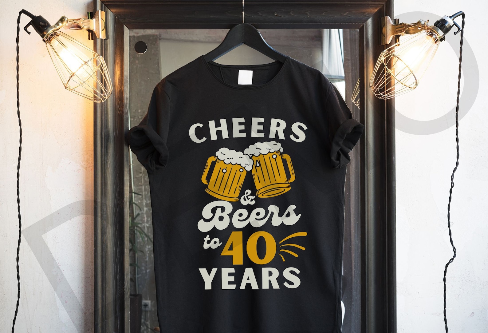 40th Birthday Sign Svg, 40th Birthday Png, Cheers & Beers to 40 Years ...