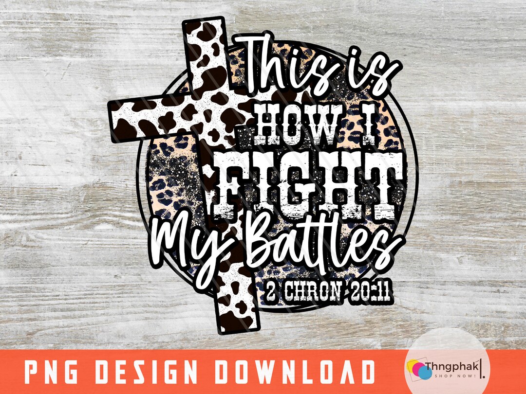 Cowhide Serape Western Png Cross Png This is How I Fight - Etsy